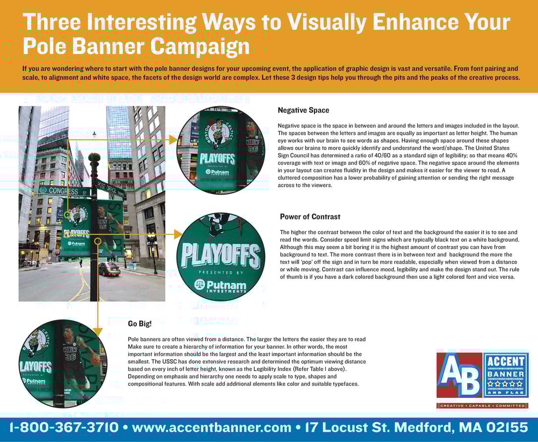 Three Interesting Ways to Visually Enhance Your Pole Banner Campaign